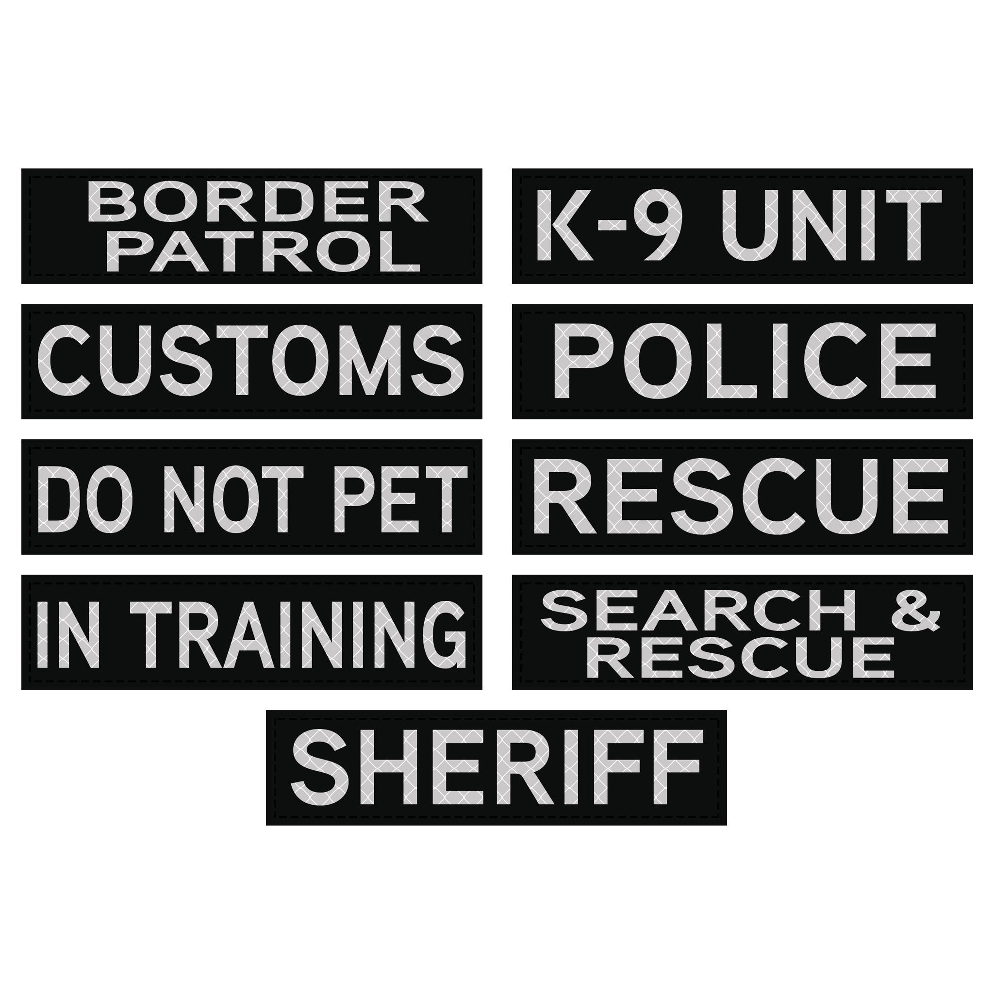 Redline K-9 Vinyl High-Reflective ID Patch - 1.5" x 6" – DogSport Gear
