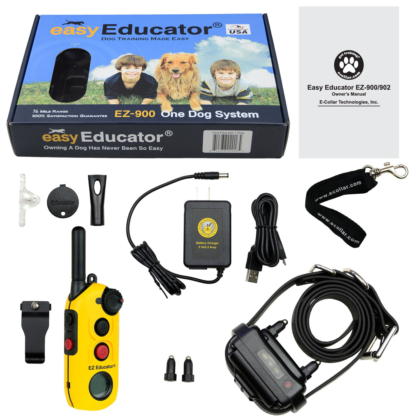 E-Collar Technologies EZ-900 Easy Educator 1/2 Mile Remote Trainer ...